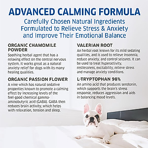 Hemp Calming Chews for Dogs - Dog Calming Chews - Natural Dog Anxiety Relief Treats - Separation, Stress, Barking, Thunderstorms, Lightning - Dog Anxiety Chews - 120 Calming Dog Treats