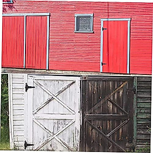 CRILSTYLEO Door Hinge gate Hinges Galvanized Fence Post Chain Link Fence gate Chain Link gate Closer Decorative T Strap Hinge Shed Hinge Steel to Wood Fence Bracket with Canopy Hardware Iron