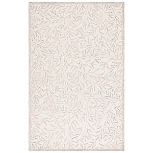 Safavieh Jardin Collection 3' x 5' Ivory/Beige JAR753A Handmade Contemporary Wool Area Rug