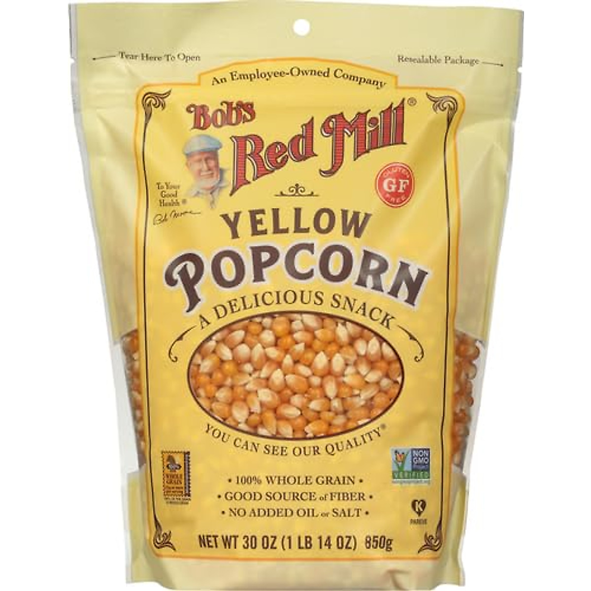 Bob's Red Mill Whole Yellow Popcorn, 30 Oz