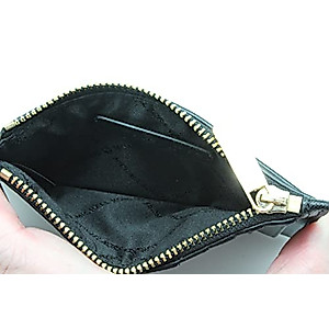 Michael Kors Jet Set Travel Top Zip Card Case Wallet Coin Pouch Black