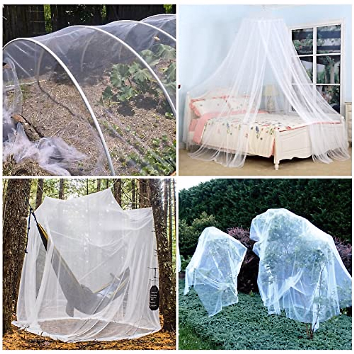 Mosquito Netting 39x10Ft Garden Mesh Netting, Bug Insect Mosquito Fly Bird Net, Animals Barrier Protection Net, White 3x12 m