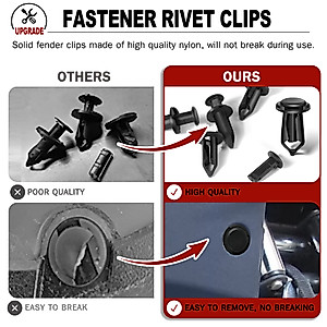 moveland ATV UTV Nylon Body Rivets Fasteners Clips for Honda Rancher Foreman Rubicon Rincon TRX680 TRX650, UTV Fender Push Clips for Polaris Ranger RZR Can Am Kawasaki Teryx - 60 PCS