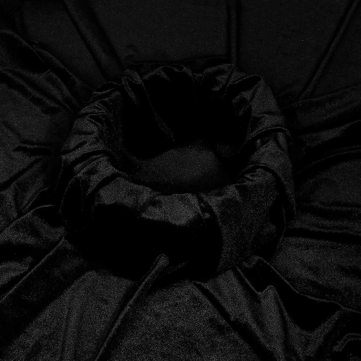 KKJIAF Black Stretch Velvet Fabric 60 Inch Wide, 1 Yard Soft Stretchy Fabric for Sewing Clothes, Apparel, Costume, Crafts - 90% Polyester 10% Spandex