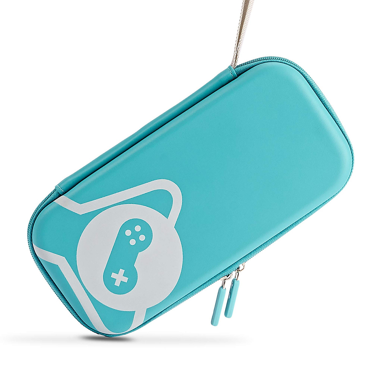 FUNLAB Carrying Case and Screen Protector for Nintendo Switch Lite,Portable Hard Shell Travel Storage Bag with 8 Game Cards Cartridges - Turquoise