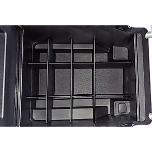 EDBETOS Center Console Organizer Insert Dividers Compatible with Ford F150 Accessories 2015 2016-2019 2020 F-150 Armrest Interlock Secondary Storage ABS Material, Full Console w/Bucket Seats ONLY