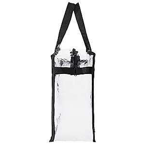 Juvale 2 Pack Clear Stadium Approved Tote Bags, 12x6x12 Large Transparent Totes with Zippers, Handles for Concerts, Sporting Events, Music Festivals, Work, School, Gym
