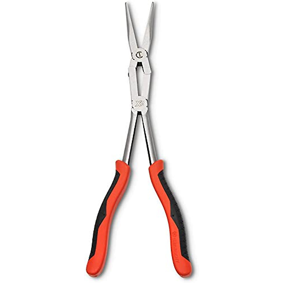 Crescent 2 Piece X2 Straight and Bent Long Nose Dual Material Plier Set - PSX204C , Red