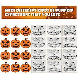 Halloween Pumpkin Carving Kit, Stainless Steel Pumpkin Carving Tools with Rubber Hammer, Safe Halloween Carving Kit for Kids Adults