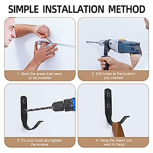 LALA DOLCE 12PCS Hooks for Hanging - Coat Rack Hooks Wall Mount with Screws - Perfect for Coats, Towels, Backpacks, Hats, Dog Leashes, Coffee Mugs - Versatile and Durable