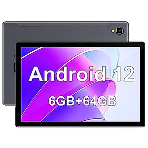 10 inch Tablet, Android 12 Tablet, 6GB RAM 64GB ROM, 512GB Expand Android Tablet with Dual Camera, 5G WiFi, Bluetooth, HD Touch Screen, Google GMS Certified