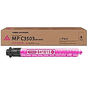 JUHASG Compatible 841815 Toner Cartridge Replacement for Ricoh Ricoh Aficio MP C3003 C3503 C3004 C3504 Lanier MP C3003 C3503 Savin MP C3003 C3503 C3504 Printe MP C3503 Toner Cartridge(1 Pack, Magenta)