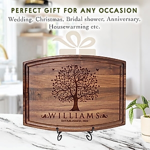 Barika Custom Cutting Boards - Personalized Handmade Engraved Chopping Blocks - Best Unique Anniversary, Wedding, Housewarming, Christmas, New Home Gift Ideas for Bride, Couples, Friends, Parents