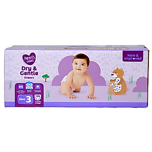Parent's Choice Diapers, Dry & Gentle Diapers Size 3 (16-28 lbs) - 126 Count