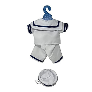 Sailor Boy w/Hat for Stuffed Toy Outfit - Fits Most 14"-18" Soft Toys, Adorable Dress-up Set Buddy Friends, Make Your Own Plushie Gifts, Birthday, Little Ones!