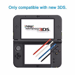 New 3DS Stylus Pen, Xahpower Replacement Stylus Compatible with Nintendo New 3DS, 4 in 1 Combo Touch Styli Pen Set Multi Color for New 3DS