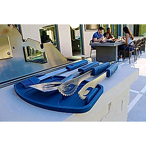 Ignite Silicone Grilling Trivet is a 100% Nonslip Silicone Tool That Holds Tongs, Spatula & BASTING Brush preventing Them from Contamination on The grill's Surface and Also Keeps Your Grill Clean.