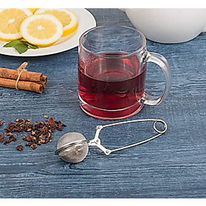 HIC Kitchen Snap Ball Tea Infuser, 18/8 Stainless Steel, For Loose Leaf Tea and Mulling Spices