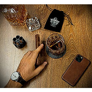 Whiskey Stones Gift Set for Men - Stones Ice Cube for Whiskey - Bourbon Stones Chilling Set - Chill Rocks Whiskey Stones - Stainless Steel Ice Cubes Set - Birthday Gift Set for Dad