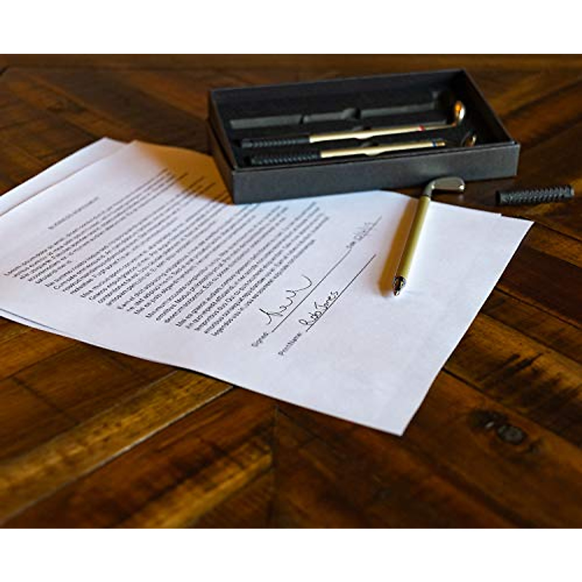Golf Pen Set - 3 Signature Golf Pens - Mini Golf Club Pens - Best Golf Gifts for Dads - Unique Golf Gadgets for Men & Cool Desk Accessories for Office Colleagues