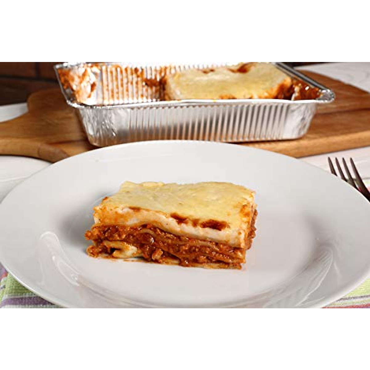 DecorRack 14 2.25 Lb Aluminum Pan with Dome Lid, Heavy Duty Rectangular Tin Foil Pans, Perfect for Reheating, Baking, Roasting, Meal Prep, To-Go Containers, Environmentally Friendly (Pack of 14)