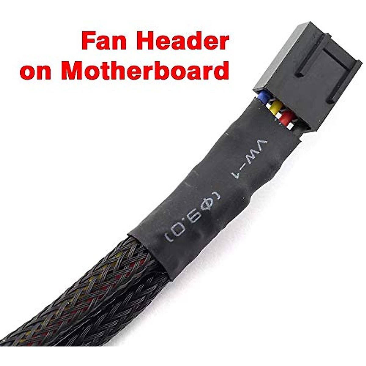 3 Way 4 Pin PWM Fan Splitter,Adapter Cable Sleeved Braided Y Splitter PC 4 Pin Fan Extension Power Cable Fan Header Splitter，Converter for Computer ATX Case Cooling Fan Cable(1to2-3p)