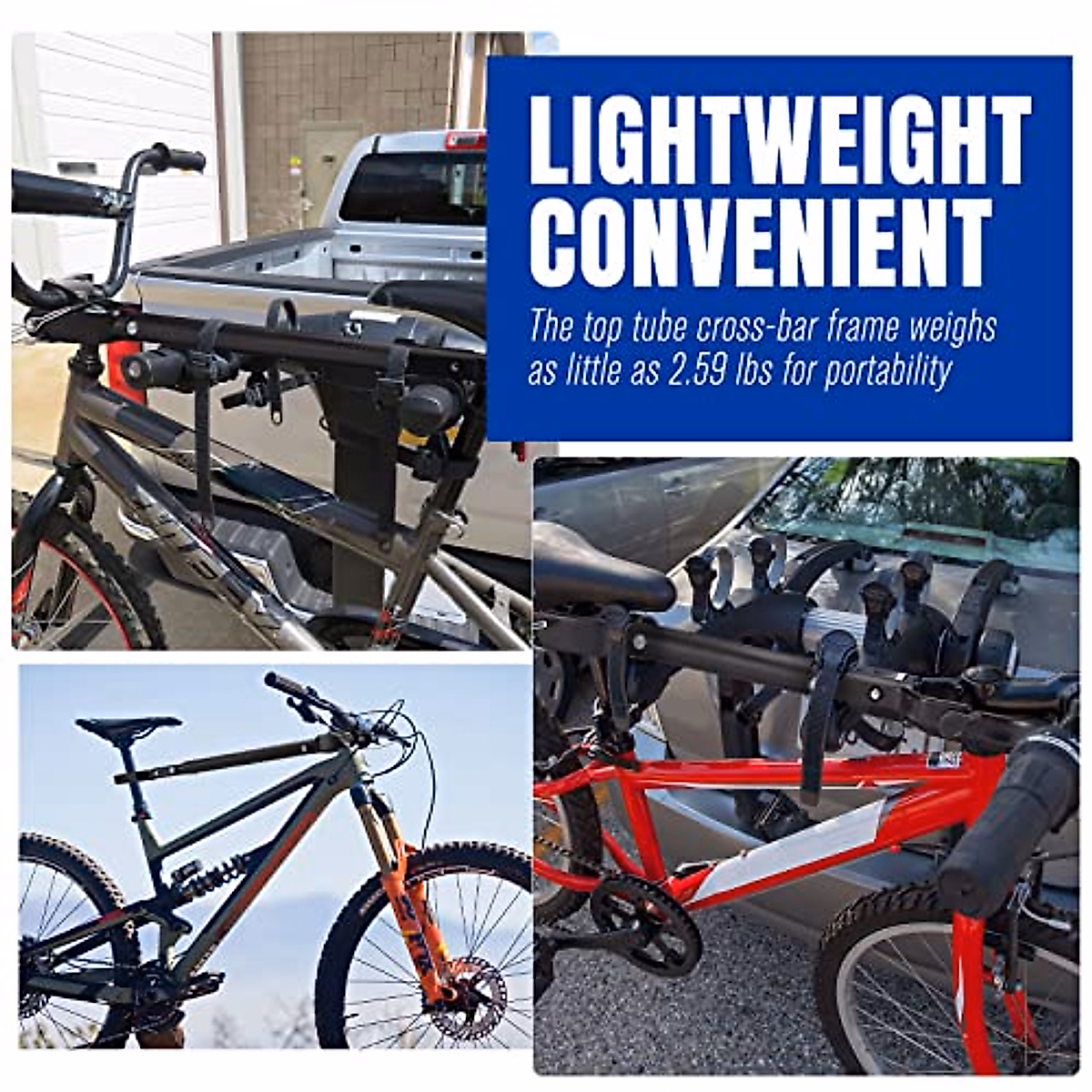 BUNKER INDUST E Bike Frame Adaptor Fits Up to 70lbs for E Bike Hitch Platform Rack