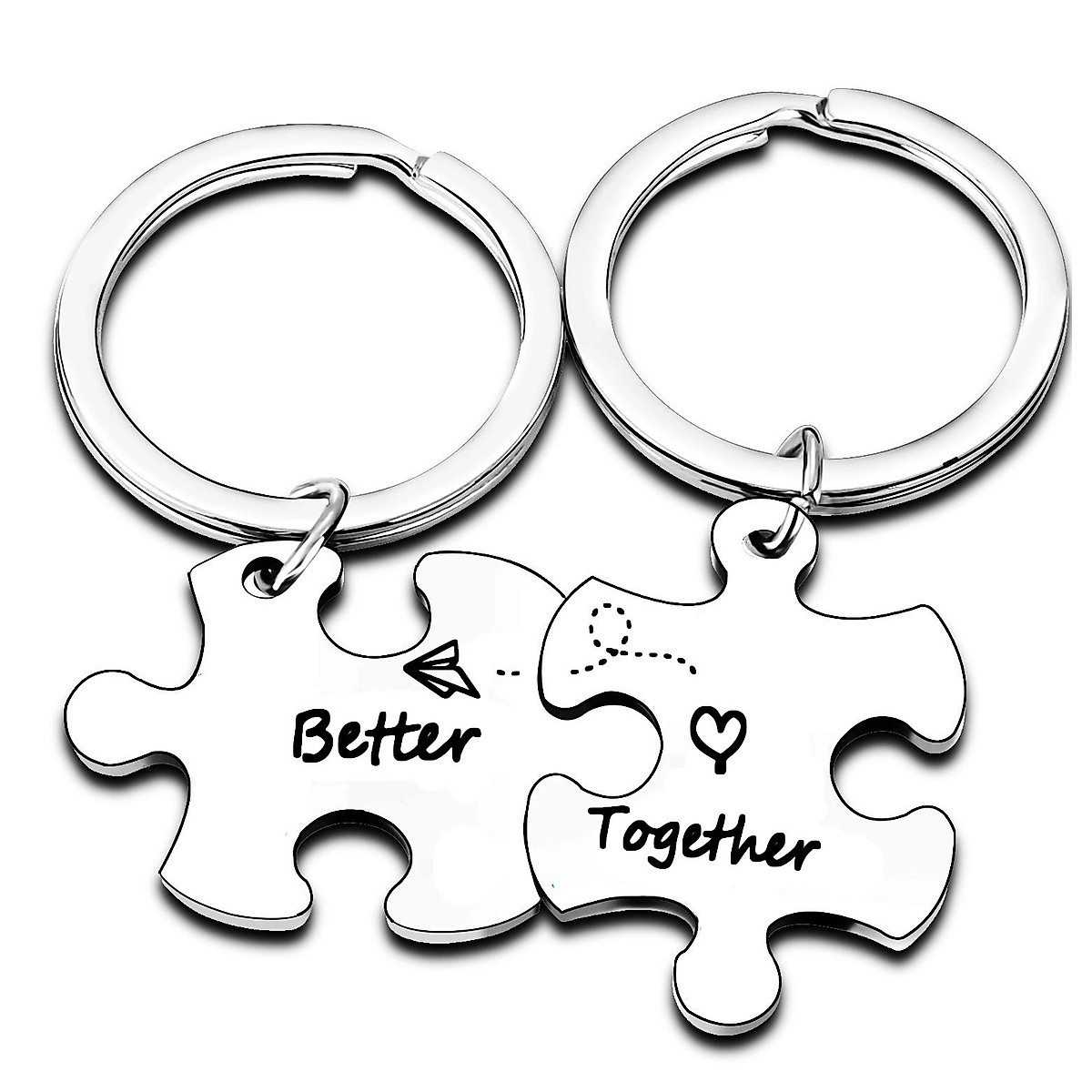 Nimteve Gifts for Couples Boyfriend Gift Girlfriend Keychains For Husband Wife Valentines Day Gift Anniversary Couple Key Chain (Style C)