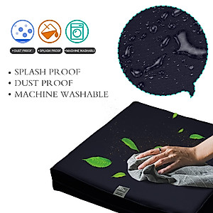 4Pcs Outdoor Patio Seat Cushion Back Pillow Replacement Covers,Fit for Patio Furniture Sectional Sofa Chair Conversation Set,Water-Resistant Fadeless Slipcover,22Lx22Wx4H Inch,Navy-Cover Only