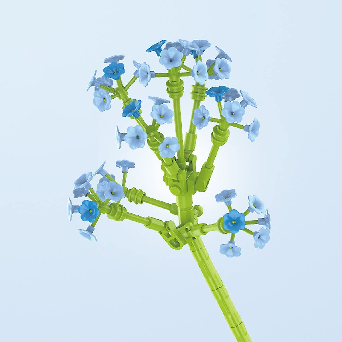 Building Block Flower Plastic Simulation Flower Kids Building Block Toys Vibrant Color Multi-Purpose