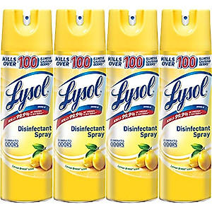 Lysol Disinfectant Spray, Lemon Breeze, 76oz (4X19oz)