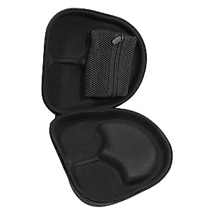 Alltravel Headphone Case Compatible with Bose QC35, QC25, QC15, QC3, QC2, Sony MDRXB950, MDRXB650, MDRaccessories, Elastic Secure Strap, Matte Black Surface with Plush Lining