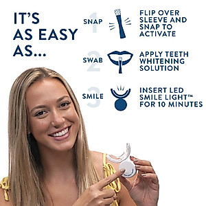 LOVE YOUR TEETH Whitening Device Kit - Teeth Whitening System with LED Blue Light Mouthpiece - Home Teeth Whitener - Clinically Tested Whitening Kit for Stained Teeth - 7 Shades Whiter Teeth in 7 Days