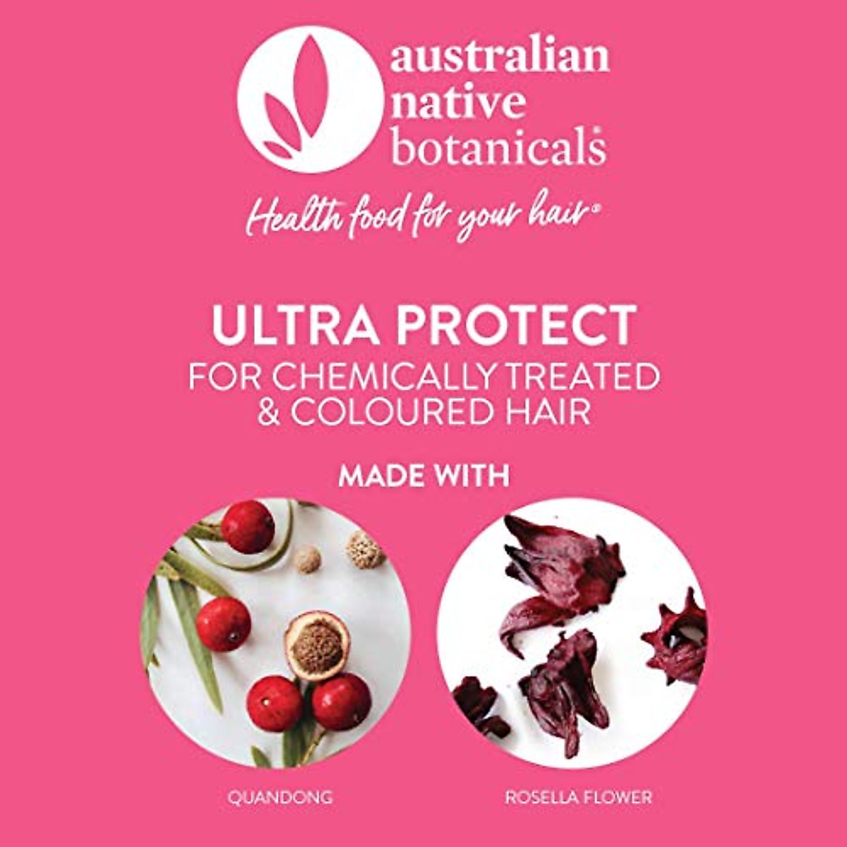 Australian Native Botanicals Natural Vegan Sulfate Free Shampoo For Men & Women, Colored & Chemically Treated Hair, 17 Fl Oz