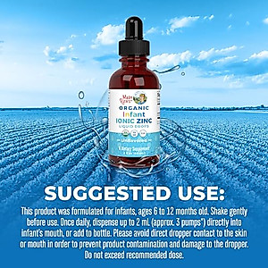 MaryRuth Organics Infant Liquid Ionic Zinc with Organic Glycerin, Zinc Sulfate for Immune Support, Vegan, Formulated for Ages 0-12 Months, 1 Month Supply, 2 Fl Oz