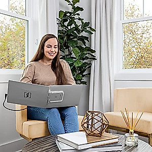 SideTrak Swivel 14” Patented Attachable Portable Monitor for Laptop | FHD TFT Laptop Dual Screen | Mac, PC & Chrome Compatible | Fits All Laptops | Powered by USB-C or Mini HDMI (Light Silver)