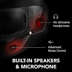 Sena Stryker Full Face Smart Helmet with Integrated Mesh and Bluetooth Communications, LED Taillight, and Sound by Harman Kardon, DOT (Matte Black, Medium)