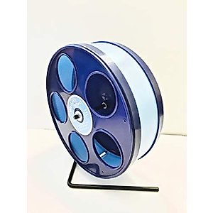 Sugar Glider/Hamster 8" Diameter (Total Height 9.5") Exercise Wheel Blue with Light Blue Track