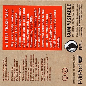 Boyd's Coffee French No. 6 Coffee –Ground Dark Roast– Blended from 100% Arabica – Rich & Full-Flavored – Single Cup - Pack of 12.