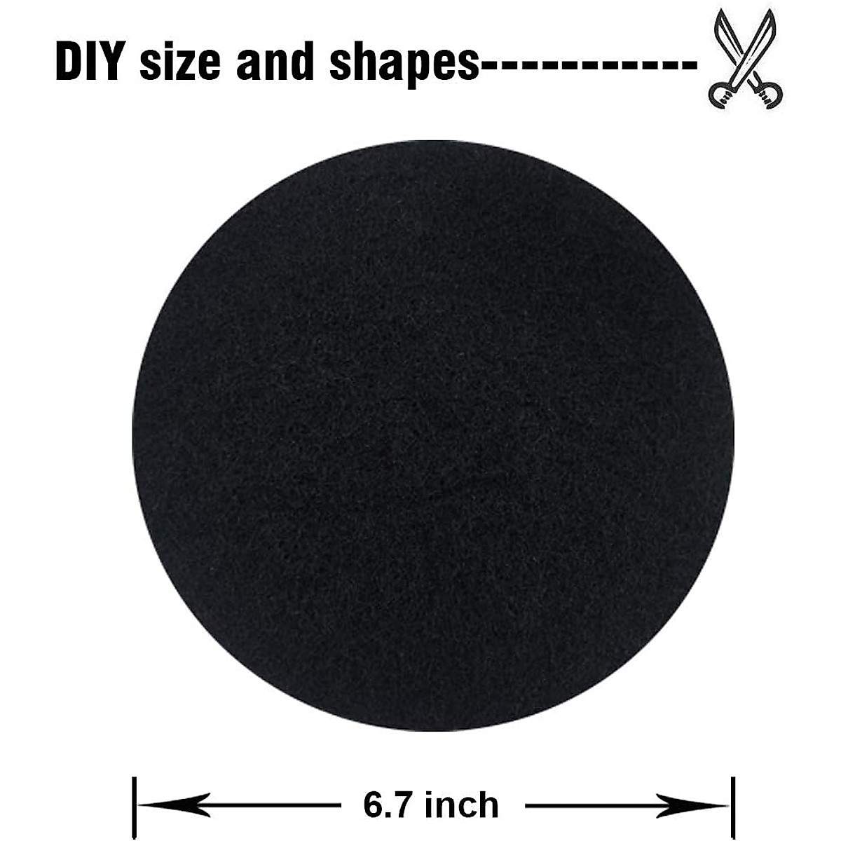 6 Pack Charcoal Filters for Kitchen Compost Bins - Thickening Compost Bin Filters Activated Carbon Filters for Kitchen Compost Bin Filters Replacement, 0.4" Thickness