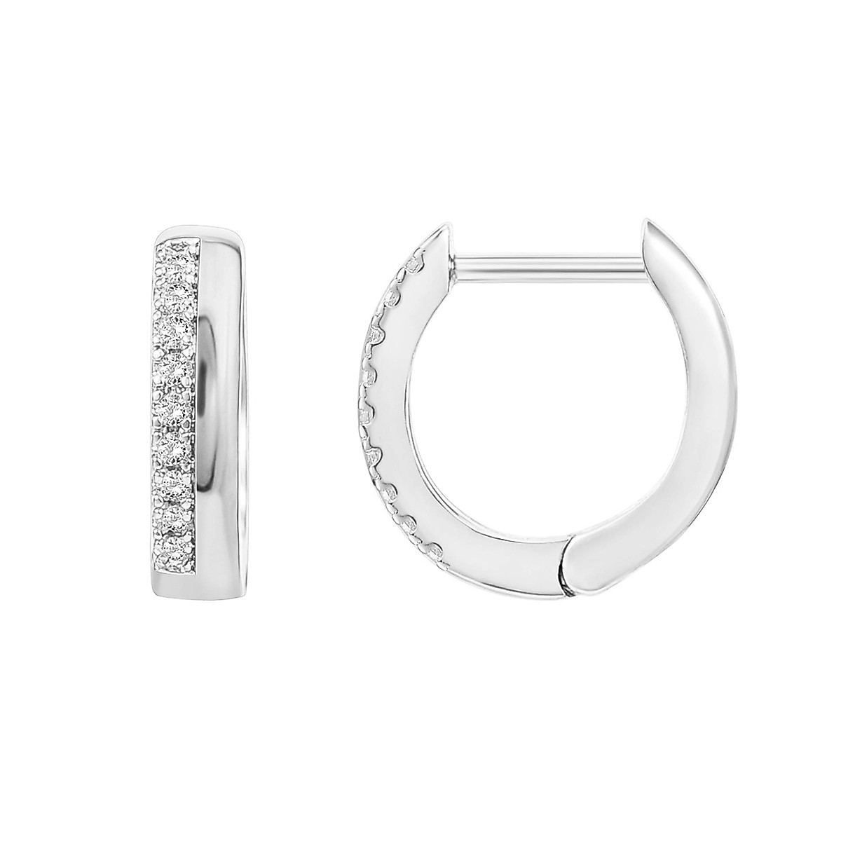 PAVOI White Gold Huggie - Bar