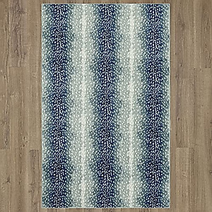 Mohawk Home Prismatic Antelope Skin Blue Animal Print (8' X 10') Area Rug