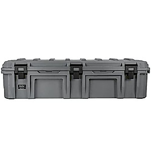 SR-110 Crossover Overland Cargo Case, Equipment Hard Case, Roto Molded, Stackable with Pad-Lock Hasp, Strap Mountable, TSA Standard, IPX4 Rated (Gray)