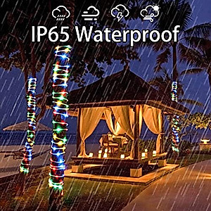 196ft 600 LED Rope Lights Outdoor Waterproof with Remote 60 Meters Solar Powered String Lights 8 Modes Super Long Fairy Light with Timer Solar Tube Lights for Garden Deck Patio Pool Weeding Yard Decor