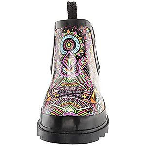 Sakroots Women's Rhyme Rain Bootie Boot, Rainbow Wanderlust, 10