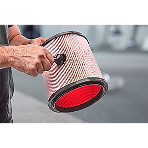 Amazon Basics Fine Dust Cartridge Filter & Retainer, 5 to 20 Gallon, Non-HEPA, Red