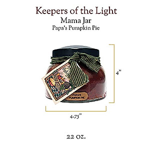 A Cheerful Giver - Papa's Pumpkin Pie Mama Scented Glass Jar Candle (22oz) with Lid & True to Life Fragrance Made in USA