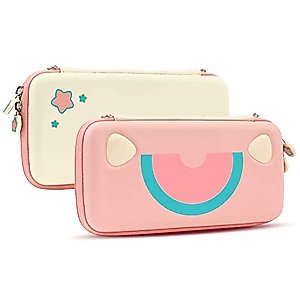 Geekshare Watermelon Cat Carry Case Compatible with Nintendo Switch/Switch OLED - Portable Hardshell Slim Travel Carrying Case fit Switch Console and Accessories