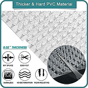 Aocoray 8 Pack Cat Deterrent Outdoor/Indoor Scat Mat, Pet Deterrent Training Mats, Keep Cats/Dogs Away Plastic Mats with Spikes, 12 Sq.ft, 16 x 13 Inches