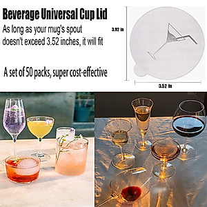 Drink Protective Cap 50 Pack, drink covers for alcohol protection, Keeps Unwanted Items From Getting Into Drink Cups, Fits Most Cup Sizes